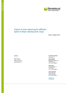 Impact of slow steaming for different types of ships carrying bulk ...